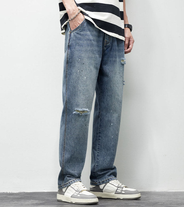 Caleb Ripped Loose Fit Jeans – Oddx Label